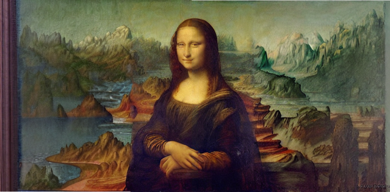 Stable diffusion infinity で、絵画の枠外を描き足す | cedro-blog